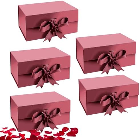 Aakriti Maroon Foldable Rakhi Gift Box Empty Gift Box with Satin Ribbon ...