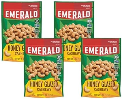 Amazon.com : Emerald Nuts, Honey Glazed Cashews, 5 Oz, Resealable Bag ...