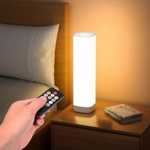 Semlos Led Table Lamp for Bedroom, Reading Night Light with 3 Color and ...