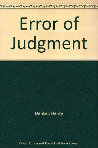 Error of Judgment : Denker, Henry: Amazon.in: Books