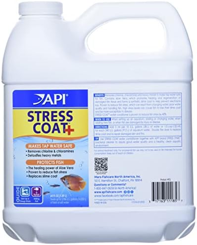 API Stress Coat Aquarium Water Conditioner 64 oz Bottle : MARS FISHCARE ...