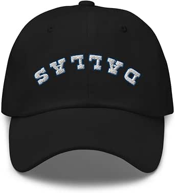 Generic Dallas Upside Down Dad Hat Black at Amazon Men’s Clothing store