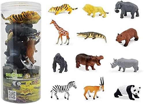 Amazon.com: RECUR 12PCS Assorted Wild Animals PLAYSET, Ages 3+ : Toys ...