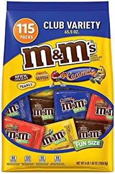 Amazon.com: M&M'S Fun Size Assorted Chocolate Candy Variety Pack, Milk ...