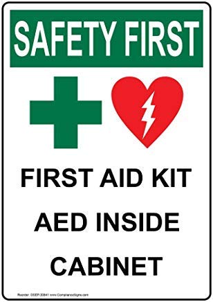 Buy wendana Safety First First Aid Kit AED Inside Cabinet OSHA Safety ...