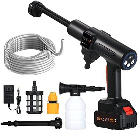 Handheld Pressure Washer Portable Power Cleaner with Rechargeable 1500 ...