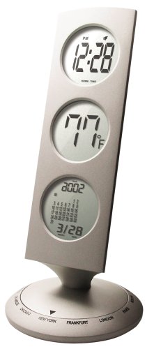 Bedol Three Tier World Time Clock/13 time Zones/Silver : Amazon.in ...