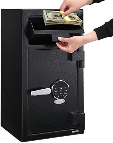 Garvee Fireproof Depository Safe with Drop Slot, Electronic Anti-Theft ...