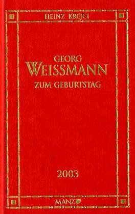 Georg Weißmann zum Geburtstag : Krejci, Heinz: Amazon.de: Bücher