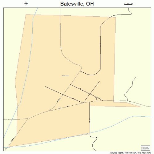 Amazon.com : Large Street & Road Map of Batesville, Ohio OH - Printed ...