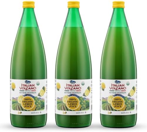 Amazon.com : Volcano Bursts Organic Italian Lemon Juice, 33.8 oz (1 ...
