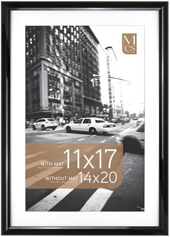 MCS Trendsetter 14x20 Poster Frame, Display Pictures 11x17 With Mat or ...
