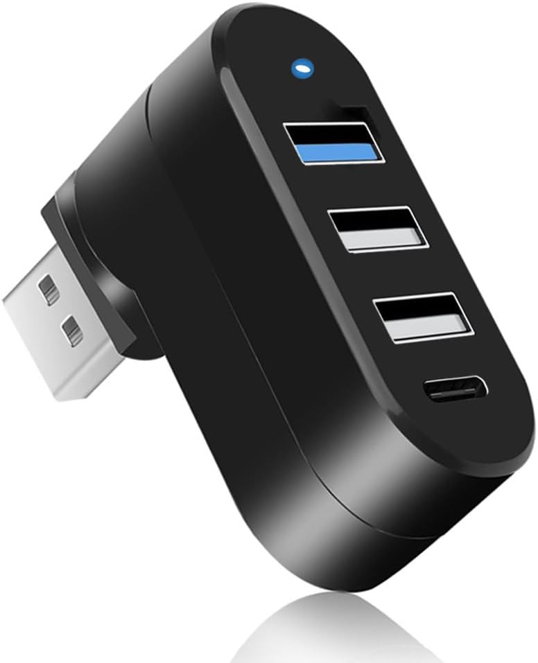 Amazon.com: USB 3.0 Hub, 4 Ports USB Extender [90°/180° Degree ...