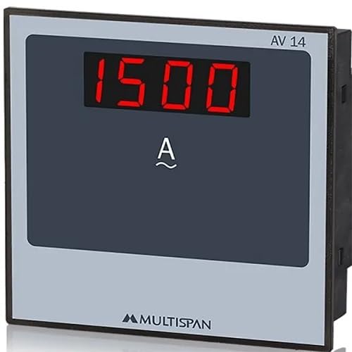 Multispan AV-14 Single Phase AC Digital Ampere Meter 96 x 96 x 42 (Ct ...