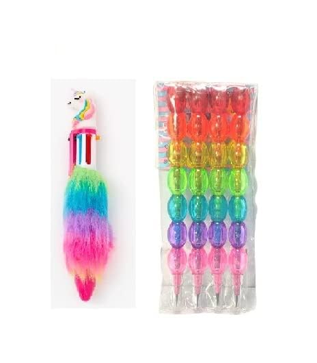 SQS Combo Of Unicorn Fur Pen With 6 Different Colors (Set of 1 ...