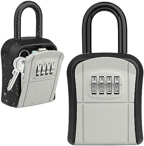 Amazon.com: AMIR Key Lock Box for Outside, Lock Box for House Key, 4 ...