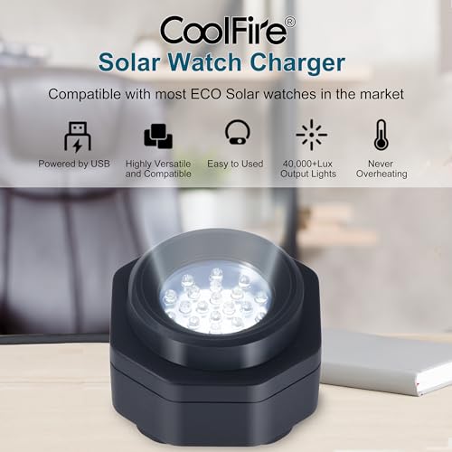 CoolFire - UV Free Solar Watch Fast Charger for All Eco Solar Watches ...