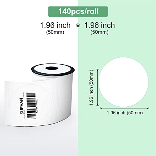 Snapklik.com : SUPVAN T50M Round Circle Label Tape - Thermal Multi ...