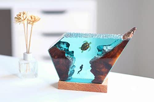Amazon.com: VIETFIBER Turtle Resin Lamp, Ocean-Themed Epoxy Resin Lamp ...