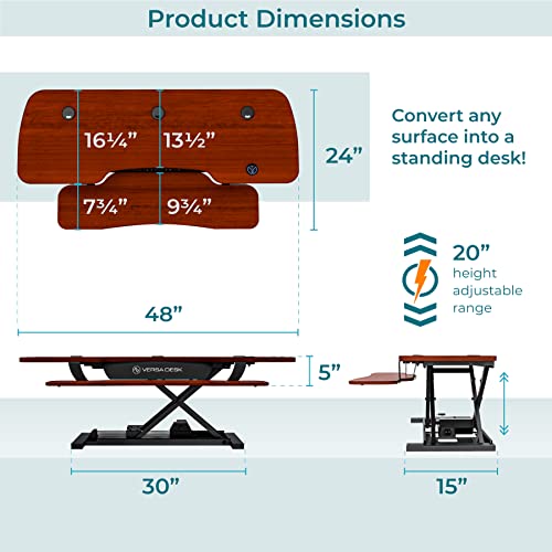 Snapklik.com : VERSADESK 48 Inch Electric Height Adjustable Ergonomic Desk Converter