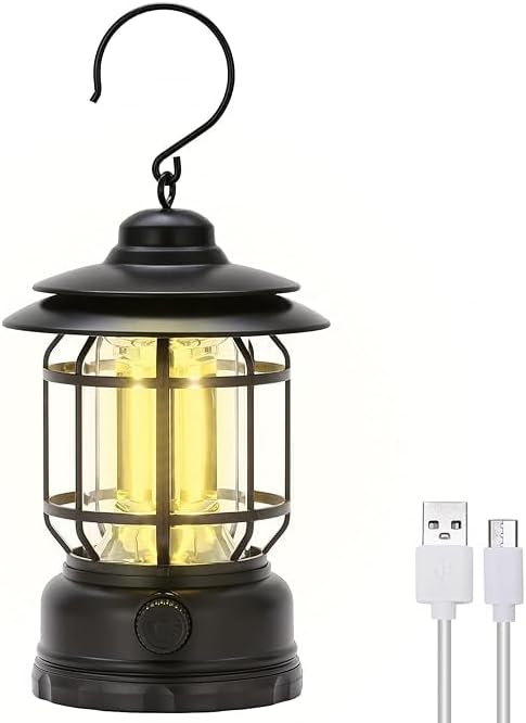 ARUI LED Camping Light Retro Style Lighting Battery Type-c Rechargeable ...