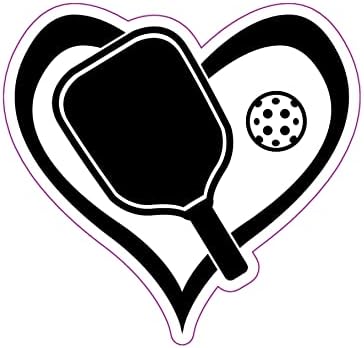 Amazon.com - Wickedgoodz Pickleball Heart Vinyl Decal - Pickle Ball ...