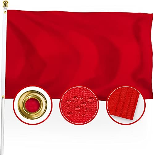 Amazon.com : XIFAN Premium Nylon Solid Red Flag 3x5 Outdoor, Double ...