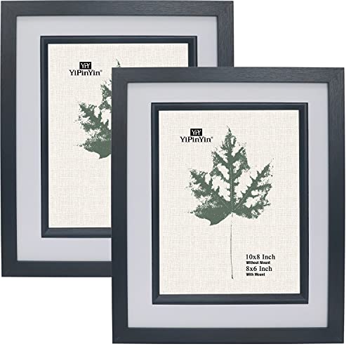 YiPinYin Black 8×10” picture Frame With moveable Inlay and Mount for 6 ...