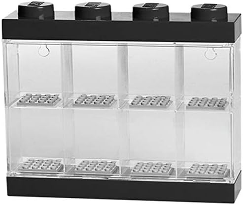 LEGO Minifigure Display Case 8 Black, Stackable Container for Wall or ...