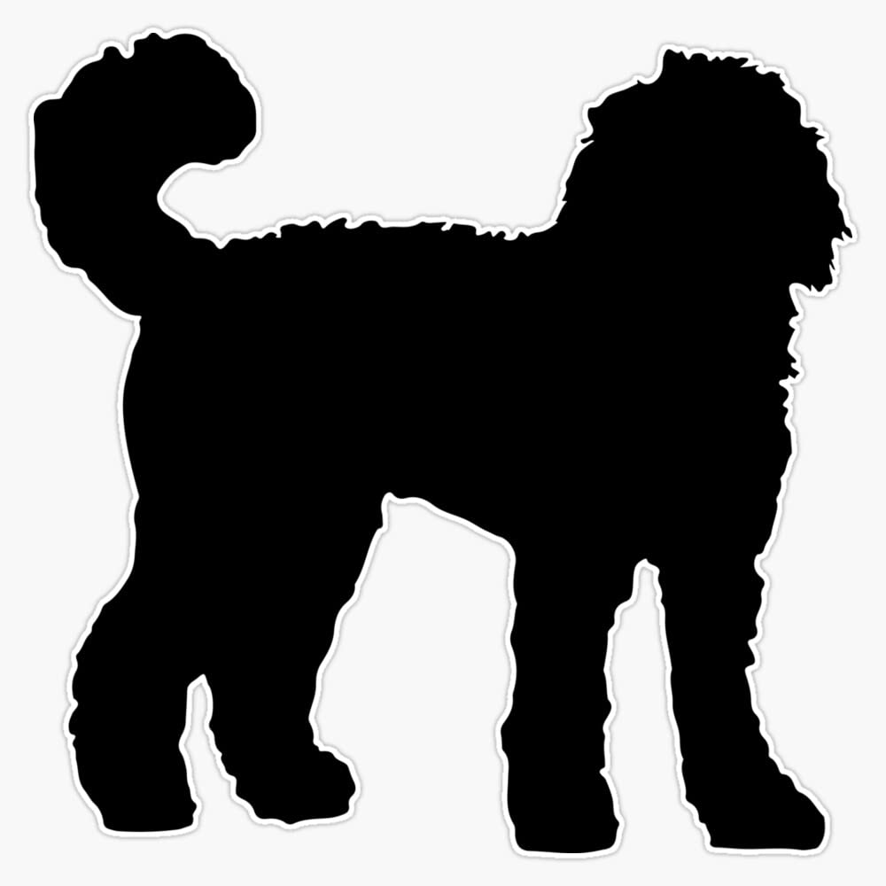 Amazon.com: Black Goldendoodle Dog Vinyl Sticker Laptop Decal ...