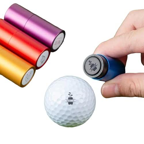 Amazon.com: Personalized Golf Ball Stamp, Custom Self-Ink Golf Balls Mark Monogram Stainless ...