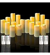 Waterproof battery Flameless led candles: Set of 9 Led Operated Pillar ...