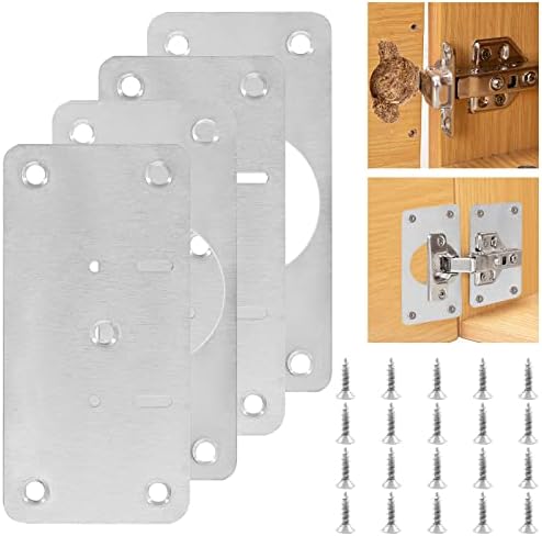 LifCratms Thick Hinge Repair Plate Kit, Stainless Steel Hinge Repair ...
