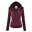 Made By Johnny MBJ Womens Faux Leather Motorcycle Jacket with Hoodie at ...