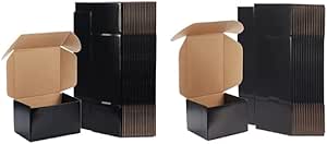 Amazon.com: 9x6x4 Black Shipping Boxes Bundle with 8x8x4 Shipping Boxes ...