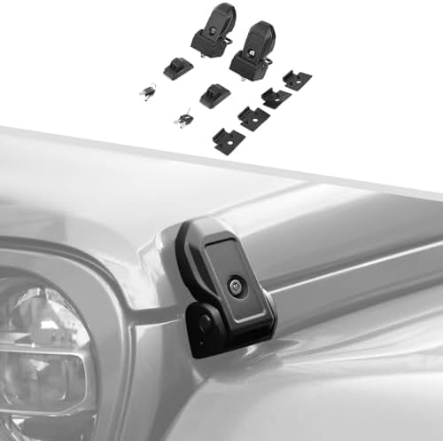 Amazon.com: Metal Hood Latches with Keys Compatible with Jeep Wrangler ...