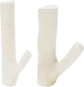 Amazon.com: Nicerity Wood Wall Hooks, Tree Branch Real Wooden Hooks for ...