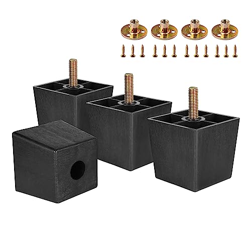 Snapklik.com : Masendelk 2 Inch Plastic Furniture Legs, Black Couch ...