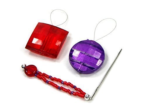 Amazon.com: Beaded Stitch Picker/Needle Threader Set Red Purple ...