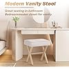 Amazon.com: COSTASKF Ottoman Foot Stool,Upholstered Cushion Vanity ...