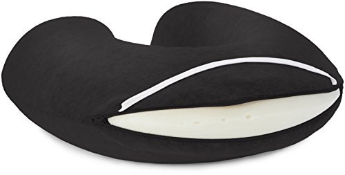 Amazon Basics Memory Foam Neck Pillow, With Machine Washable Removable ...