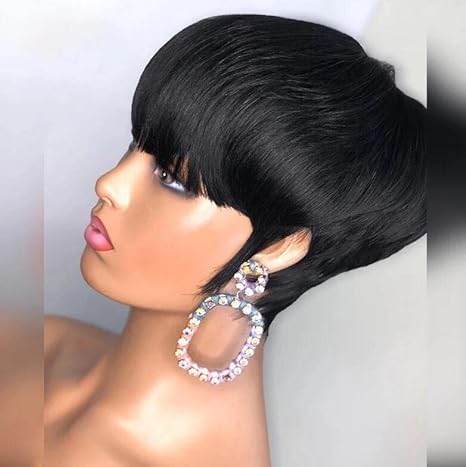 Amazon.com : Flandi Pixie Cut Wig Human Hair Short Pixie Cut Wigs for Black Women Human Hair ...