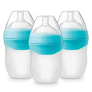 Amazon.com: Tiny Twinkle Biberón de silicona con agarre cómodo y tetina ...
