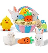 Amazon.com: Baby's First Easter Basket Stuffers Playset, 5ct Stuffed ...