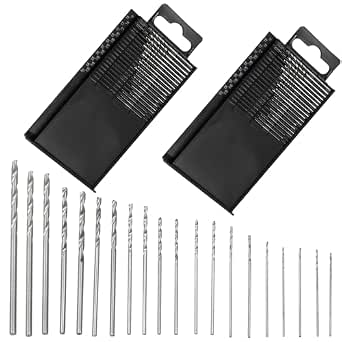 Biaungdo 0.3-1.6mm Mini Micro Drill Bit Set, 40 Pcs HSS Tiny Drill Bits ...