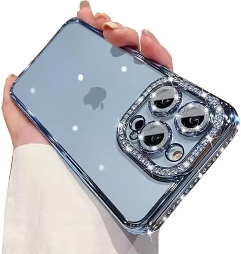 Amazon.com: Changjia for iPhone 15 Pro Max Clear Glitter Case, Luxury ...