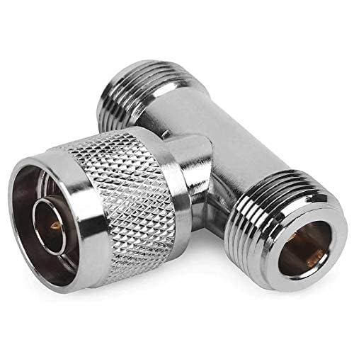 NBR T Type Adapter N Male to 2N Female 3 Way RF Connector Adapter ...