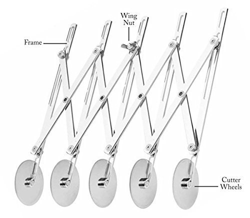 Adjustable Pastry Cutter, 5 Wheel Stainless Steel Dough Divider- Buy ...