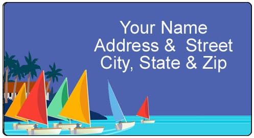 Amazon.com : Boat Theme Address Label - Customized Boating Return ...