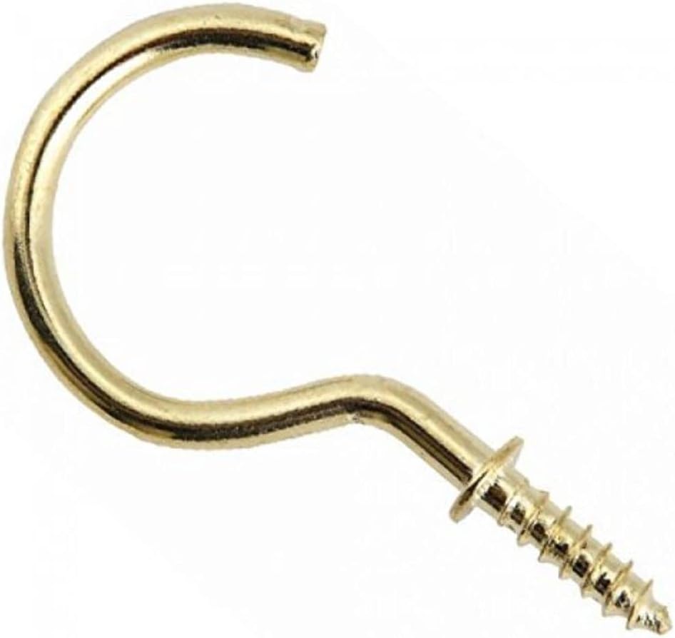 50 Pack Cup Screw Hooks Metal Ceiling Hooks Screw-in Eye Hook Holder ...